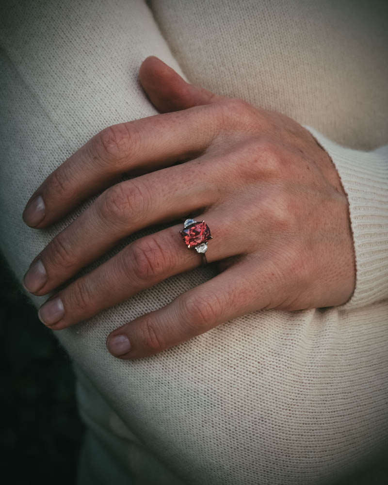 Padparadscha Sapphire & Diamond Engagement Ring – Moira Patience Fine ...