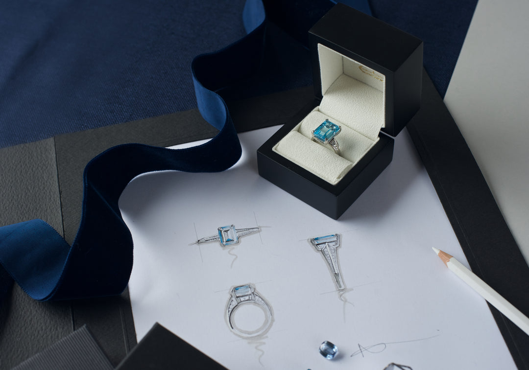 Indicolite Tourmaline & Diamond Engagement Ring – Moira Patience Fine ...